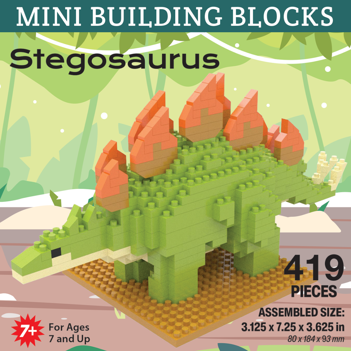 Mini Building Blocks Stegosaurus | AMNH Shop